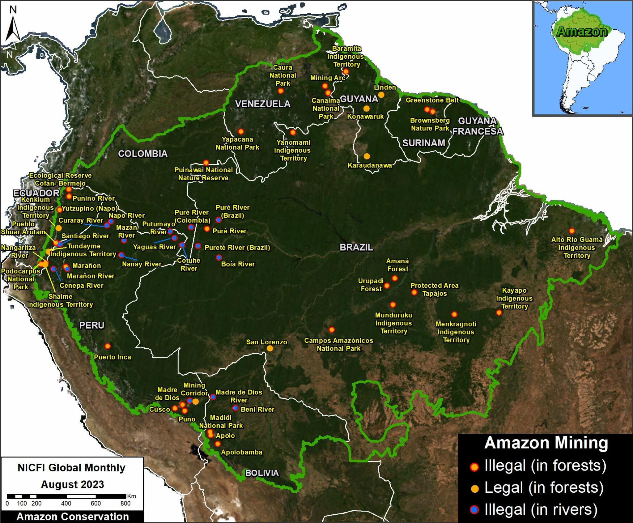 The Latest from MAAP: Illegal Gold Mining Across the Amazon - Amazon ...