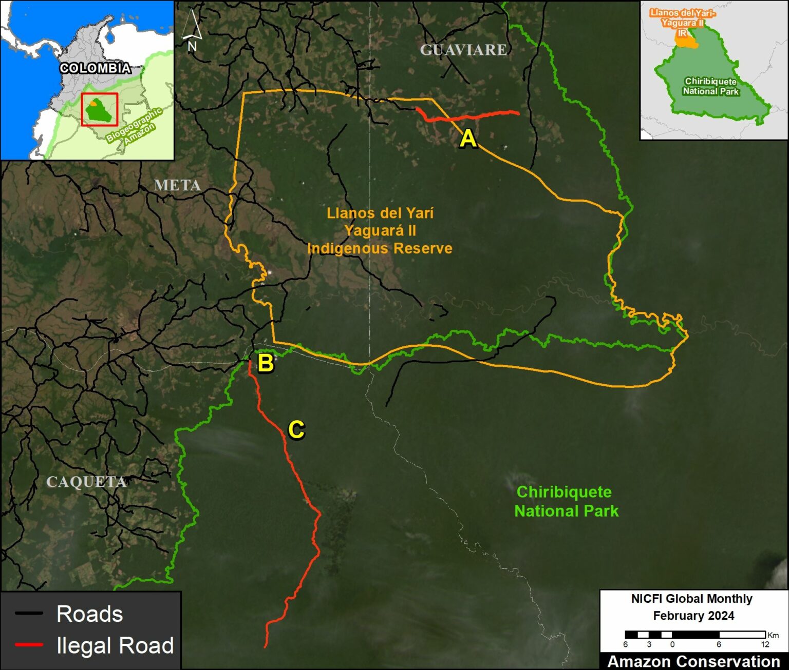 MAAP: Illegal roads and Deforestation in Indigenous Reserves & National Parks of the Colombian ...